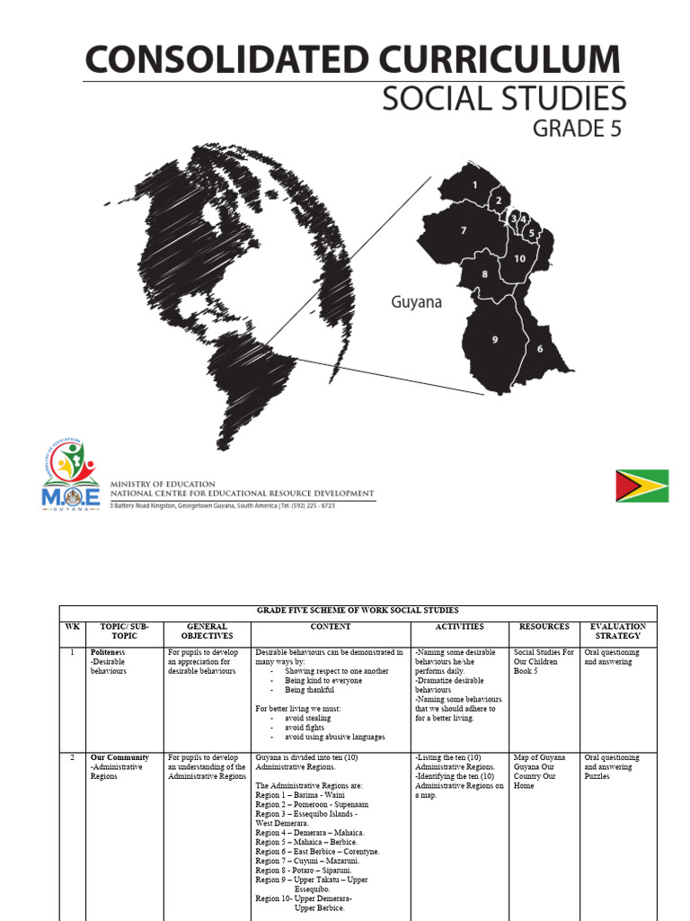 Grade 5 Social Studies Curriculum Guide | PDF | Drugs | Communication