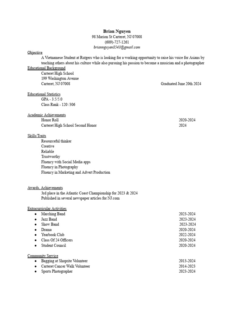 Brian Nguyen - Resume | PDF