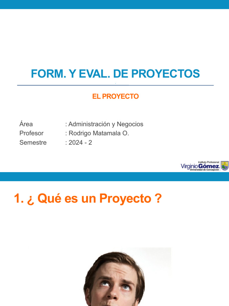 UNIDAD 1 - FORM - EVAL - PROYECTOS - El Proyecto | PDF | Tasa interna de retorno | Business