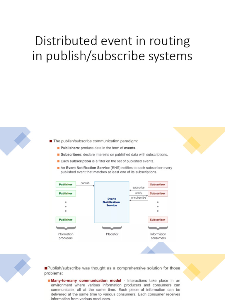 Distributed Event in Routing in Publish | PDF