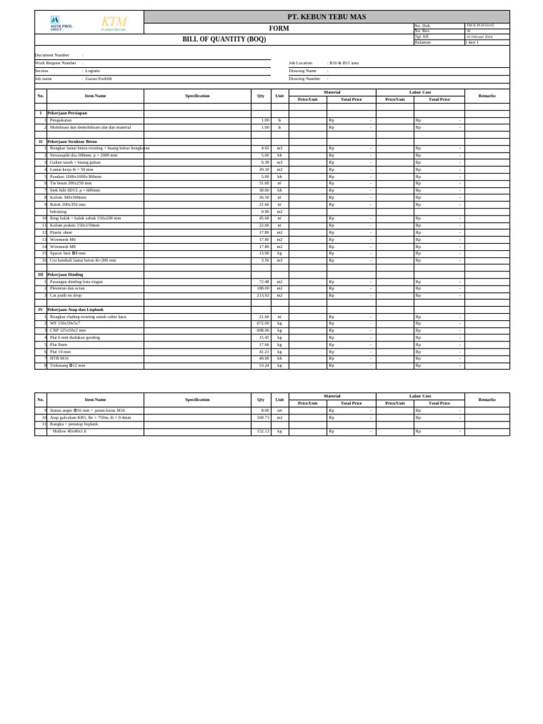 Bank Boq - Garasi Forklift | PDF