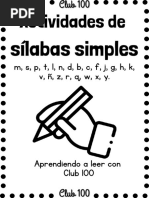 Actividades de Sílabas Club 100 | PDF | Artes del Lenguaje y Comunicación
