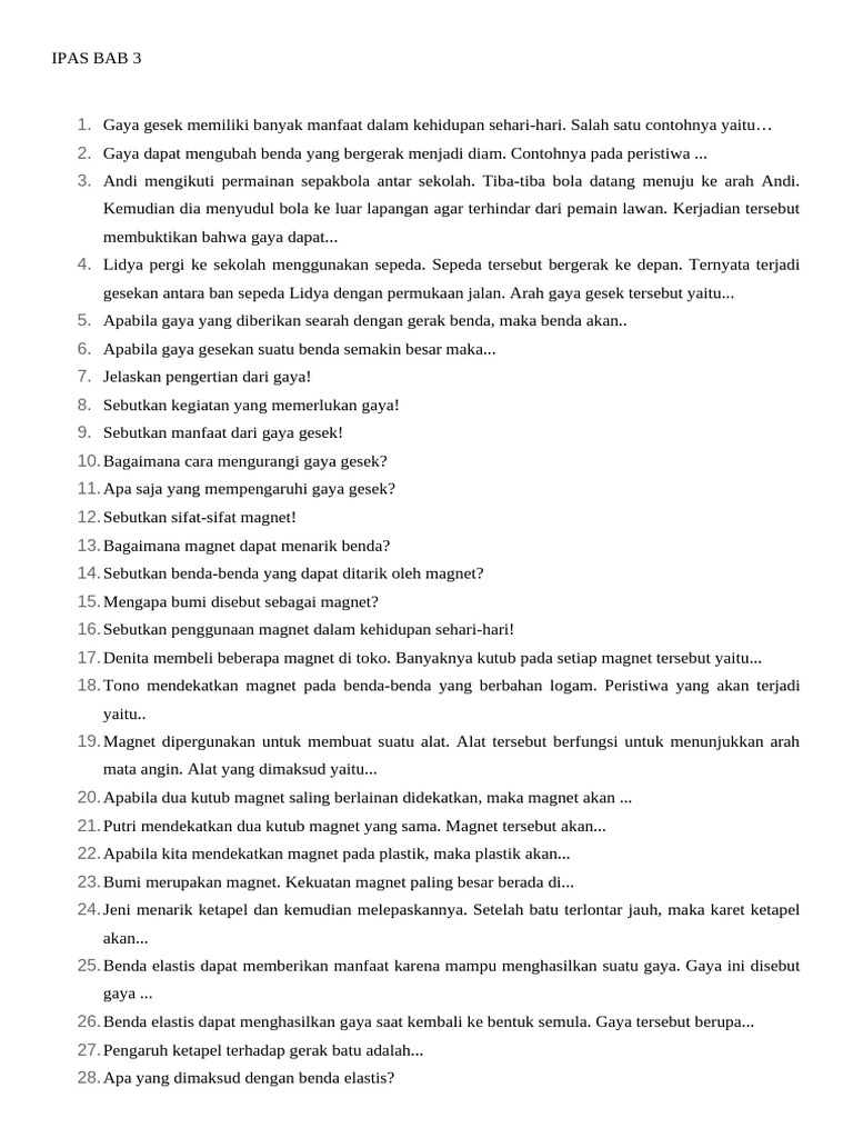 Ipas Bab 3 | PDF | Sains & Matematika | Dewasa Muda