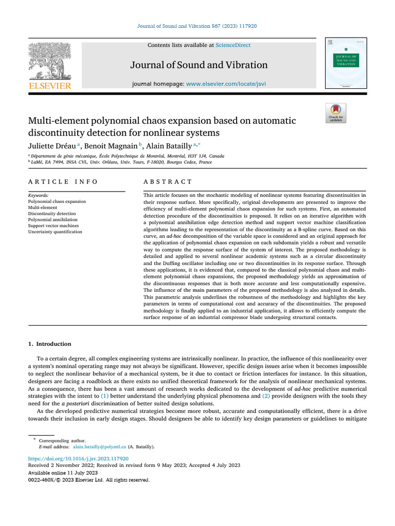 13 Multi-Element Polynomial Chaos Expansion Based On Automatic Discontinuity Detection For ...