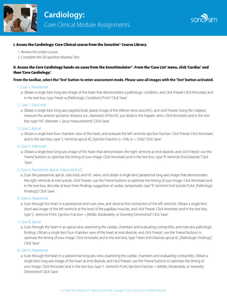 SonoSim Performance Tracker Guide | PDF | Heart | Thorax (Human Anatomy)