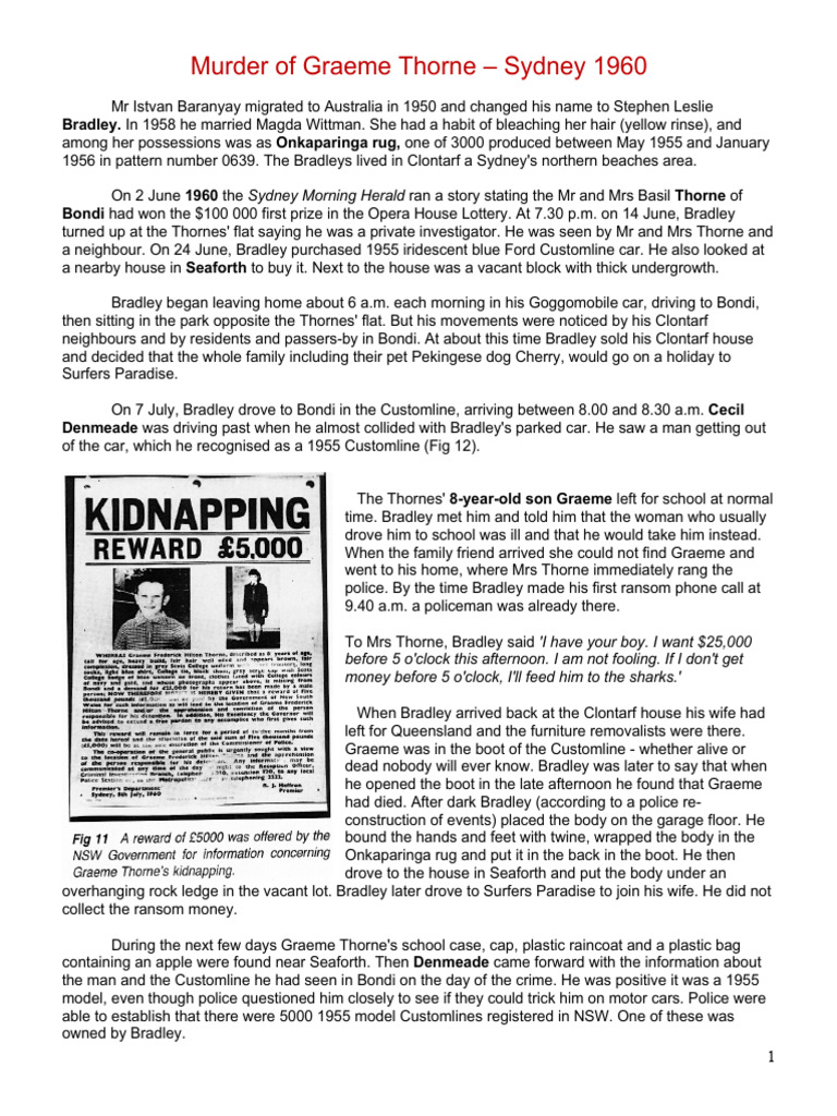 Graeme Thorne Kidnapping and Murder Case | PDF