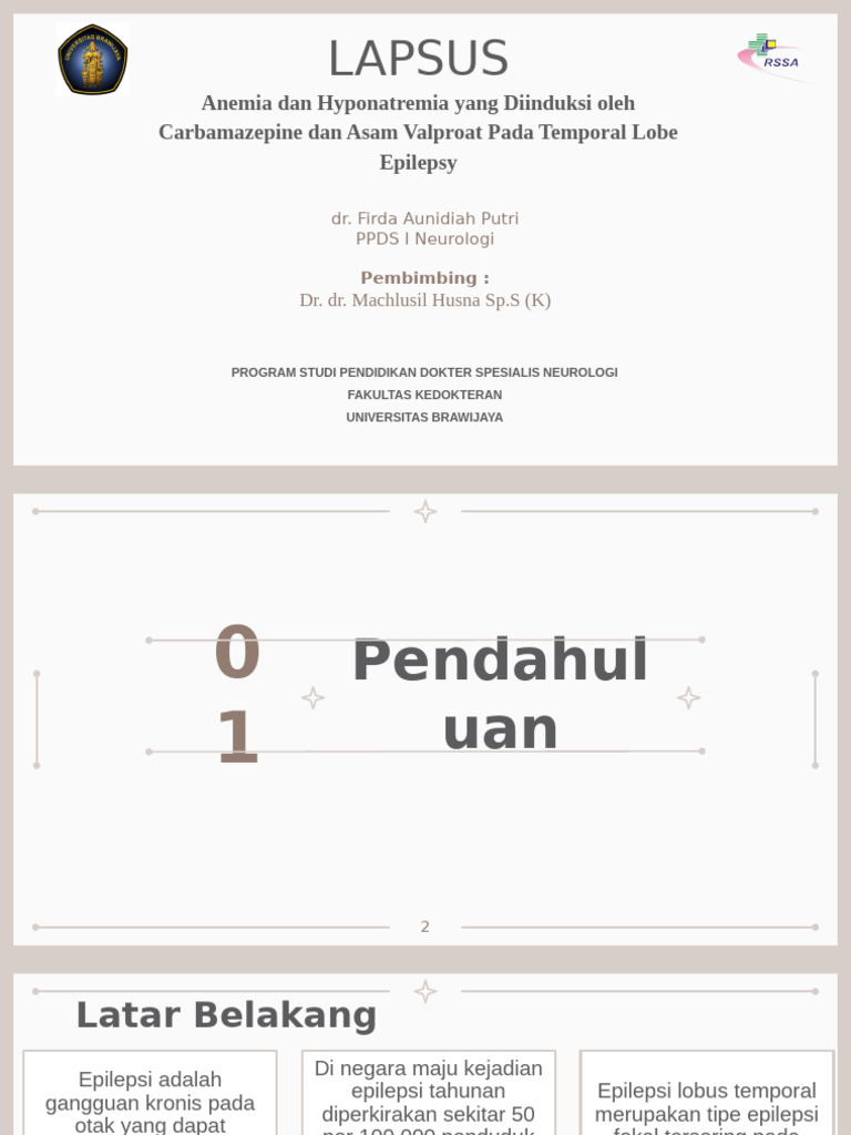 Lapsus Anemia Dan Hyponatremia Yang Diinduksi Oleh Carbamazepine Dan Asam Valproat Pada Epilepsy ...