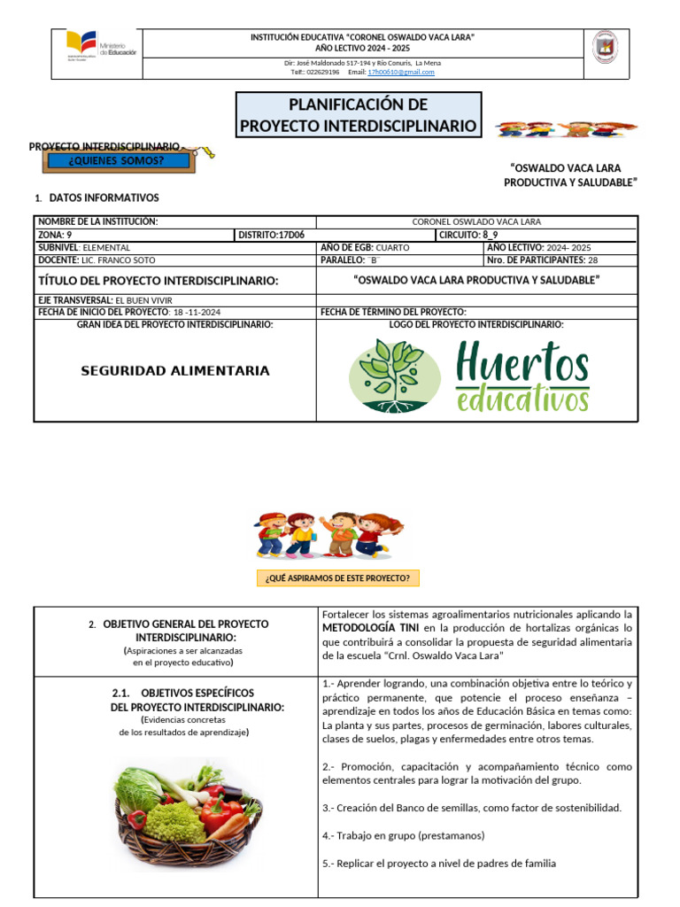 Proyecto Inter Cuartos | PDF | Evaluación | Aprendizaje