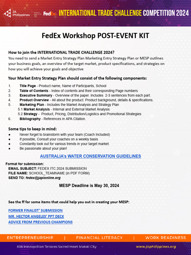 FedEx ITC 2024 POST-EVENT KIT | PDF | Career & Growth