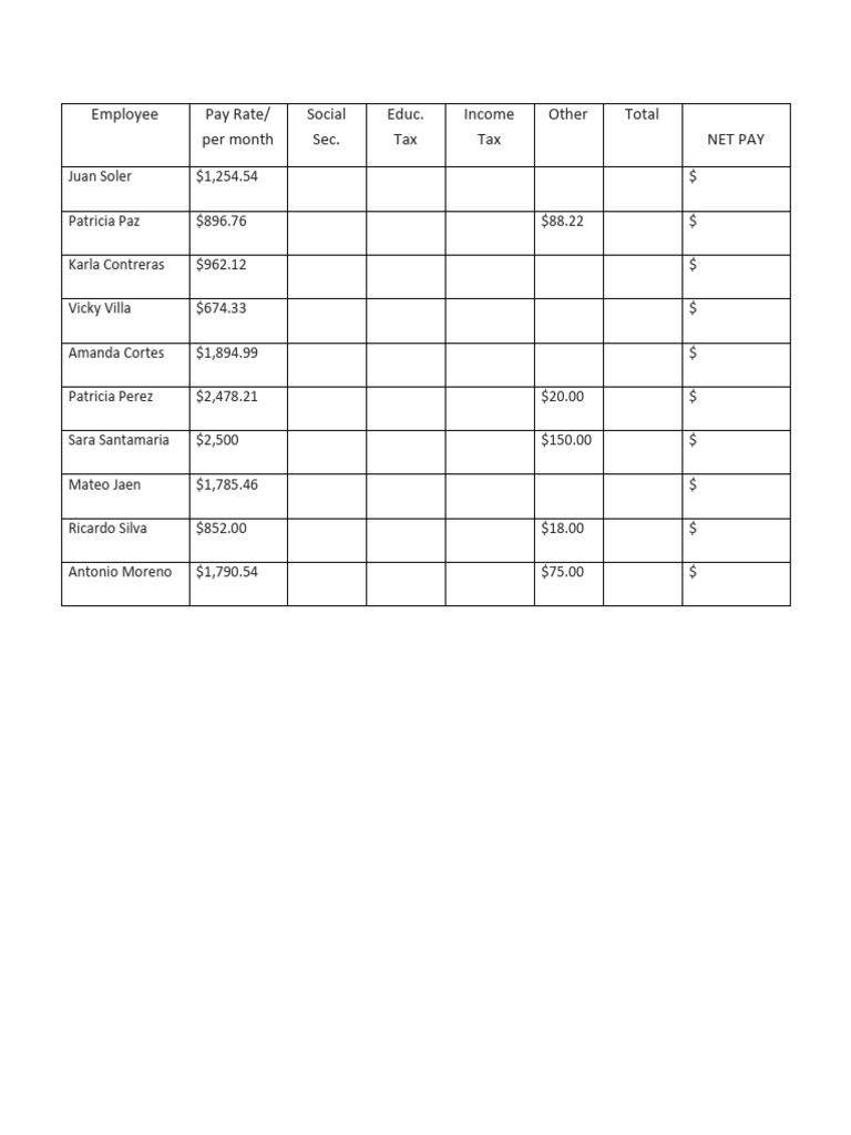 Payroll Practice | PDF