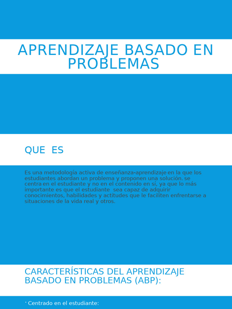 Aprendizaje Basado en Problemas: Claves y Beneficios | PDF ...