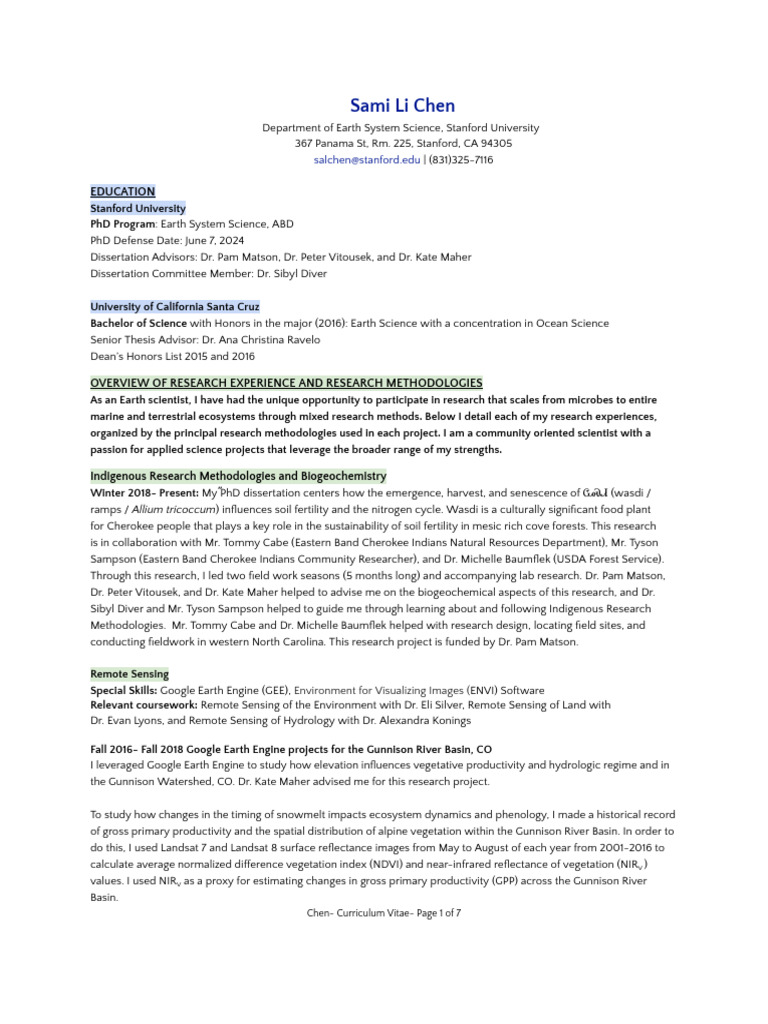 Sami CV Most Recent September 2024 | PDF | Oceans | Climate