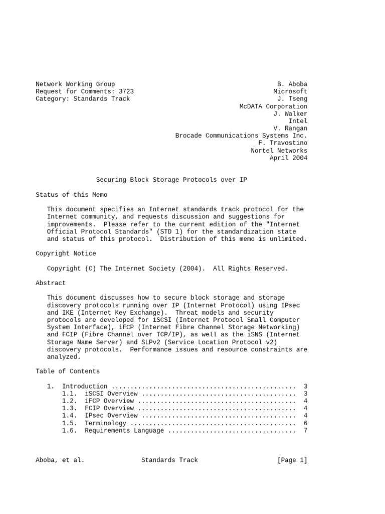 RFC 3723 | PDF | Computer Network | Internet Protocols