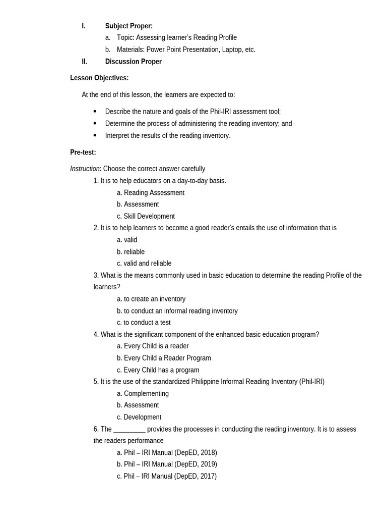 Written Report in Eng2 | PDF | Reading Comprehension | Educational Assessment