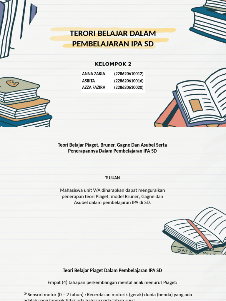 Teori Belajar Dalam Pembelajaran Ipa SD | PDF | Sains & Matematika