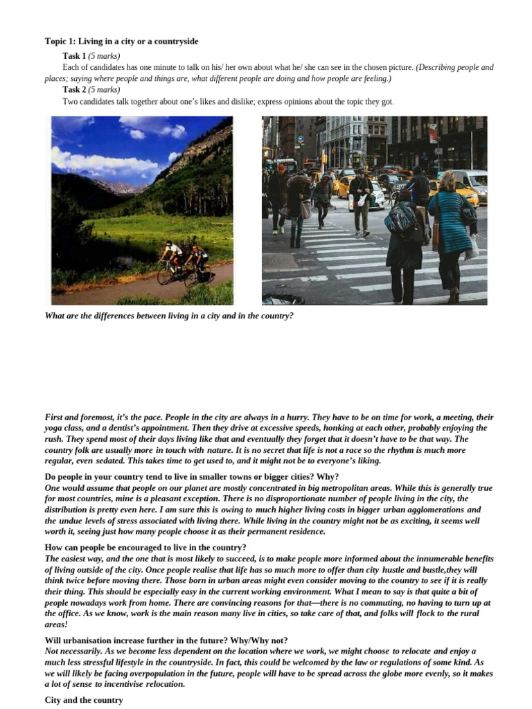 Topics For Speaking Ta3 | PDF | Hobbies