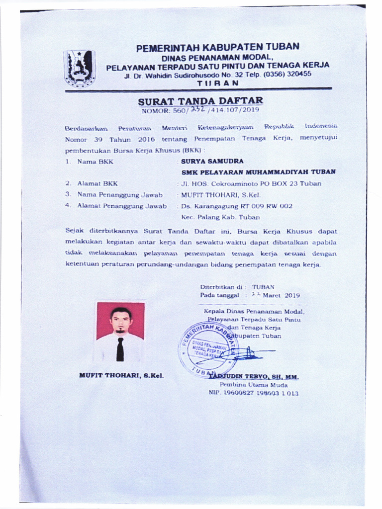 Surat Ijin Pendirian | PDF