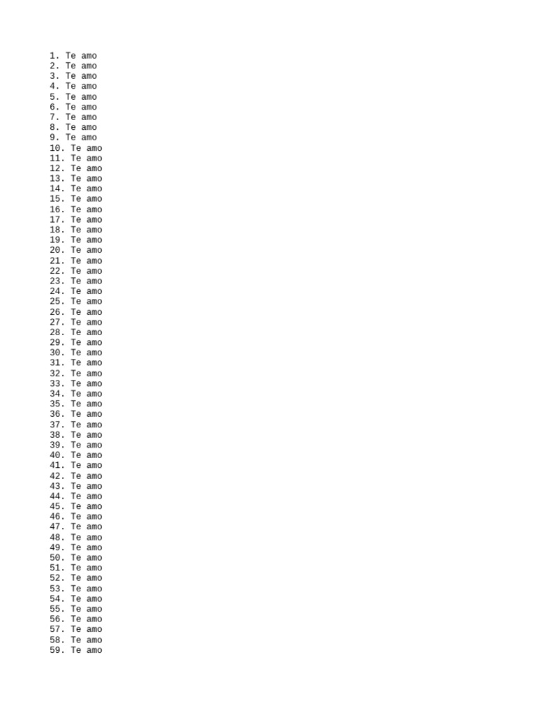 Te Amo 1000 Veces | PDF