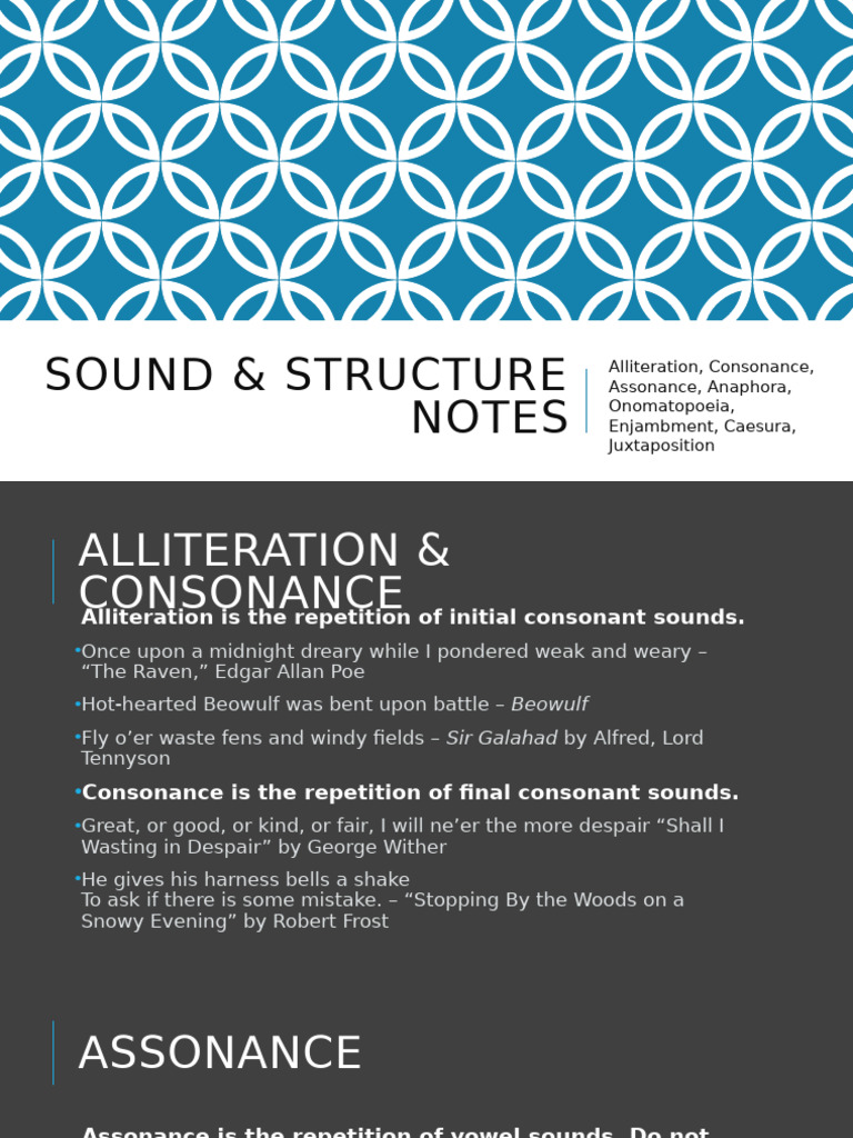 Sound and Structure Slideshow | PDF | Poetry | Metre (Poetry)