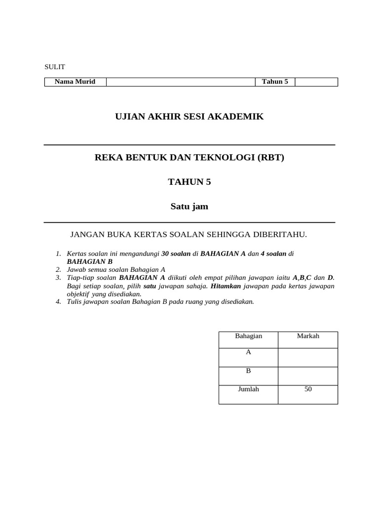 Uasa RBT T5 | PDF