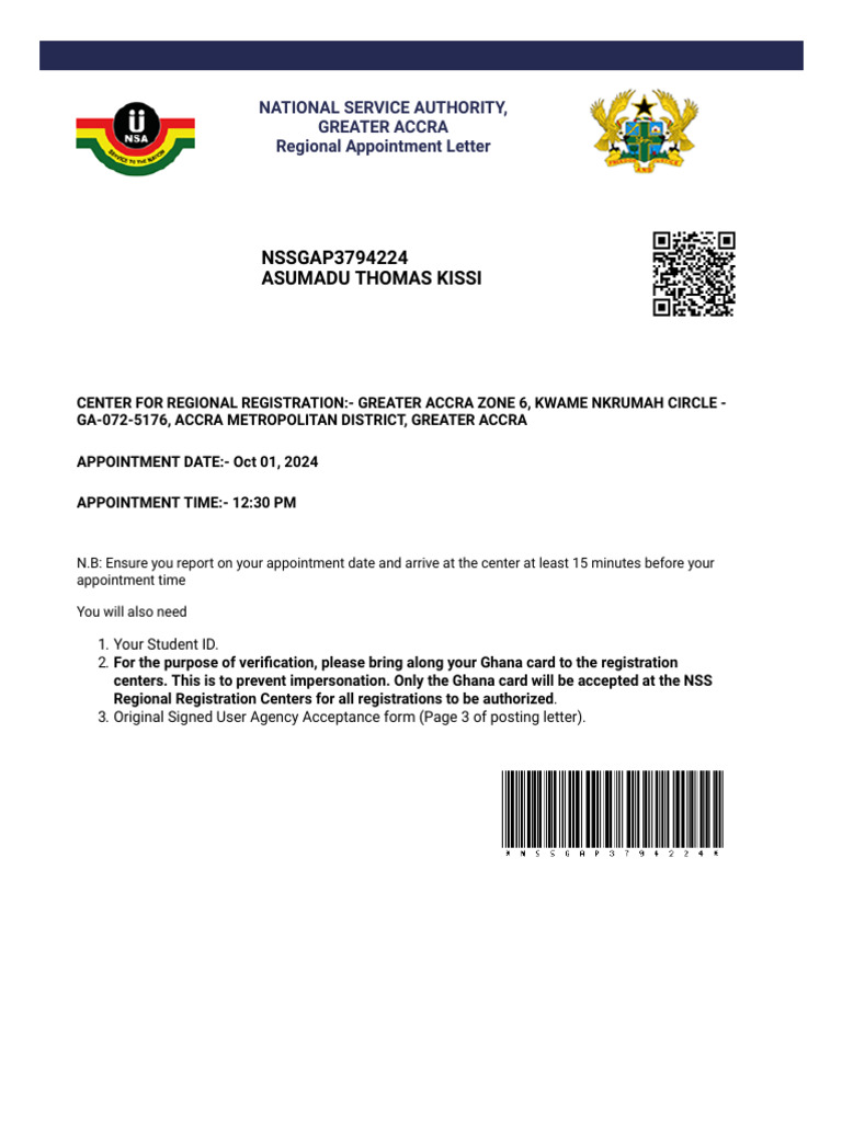 Https Portal - Nss.gov - GH Appointmentletter | PDF