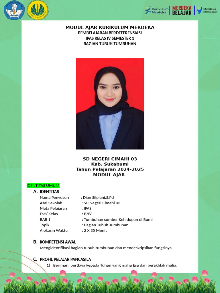 Perangkat Pembelajaran - Dian Silpiani - 201500874162 | PDF | Karier & Perkembangan | Seni ...