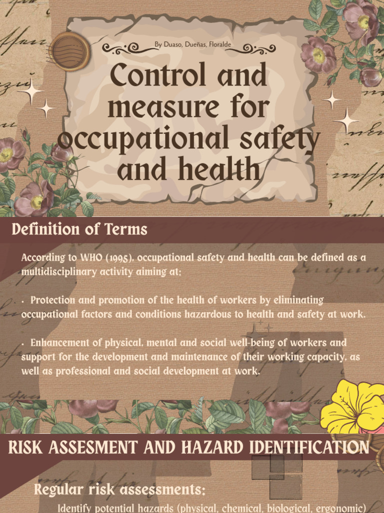 GROUP-3 - CONTROL MEASURE FOR OSH HAZARDS-compressed | PDF