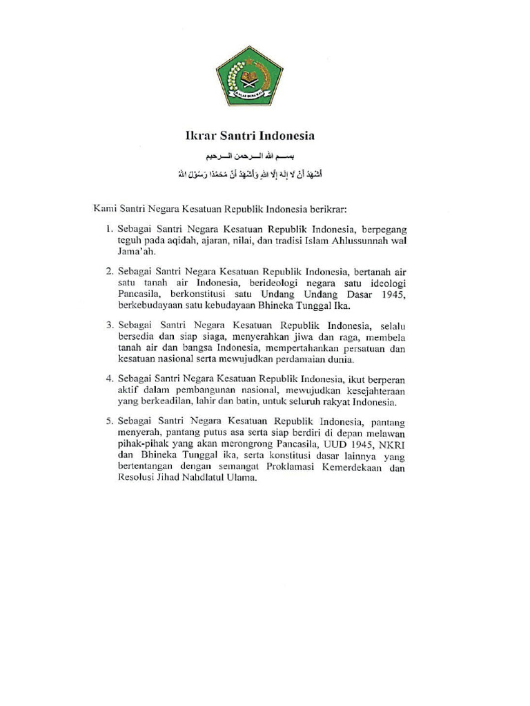 Ikrar Santri | PDF
