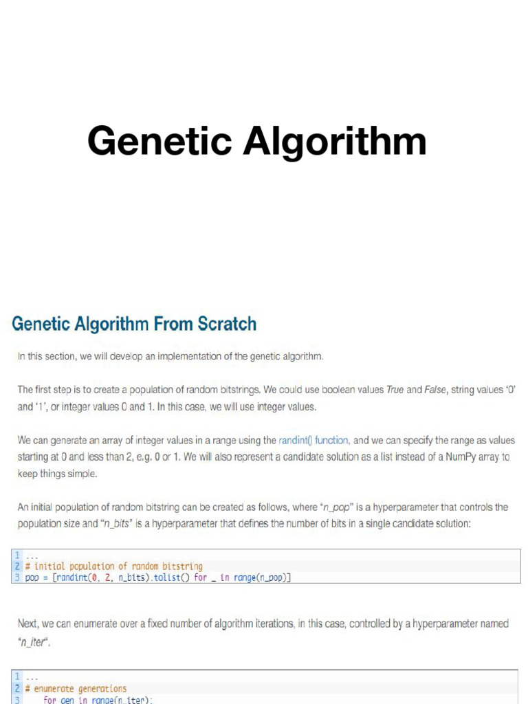 Genetic Algorithm From Scratch | PDF