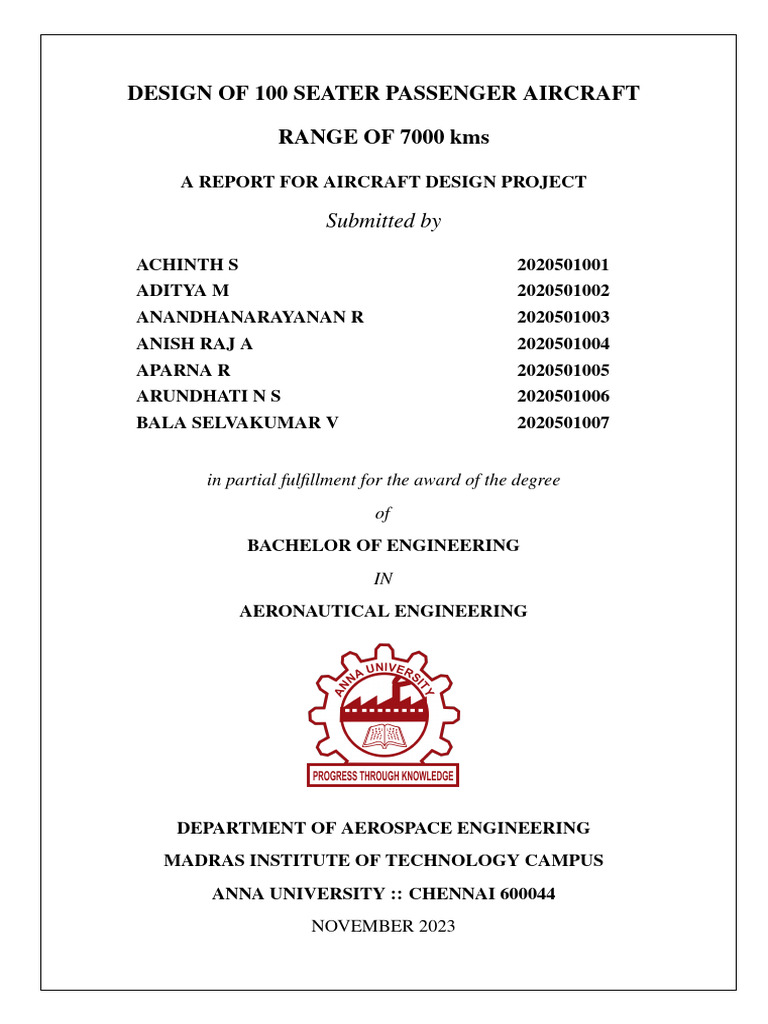 Aircraft Design Project 1 Batch 1 | PDF | Empennage | Airfoil