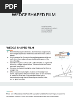 Wedge Shaped Film Interference Analysis | PDF | Wavelength | Light