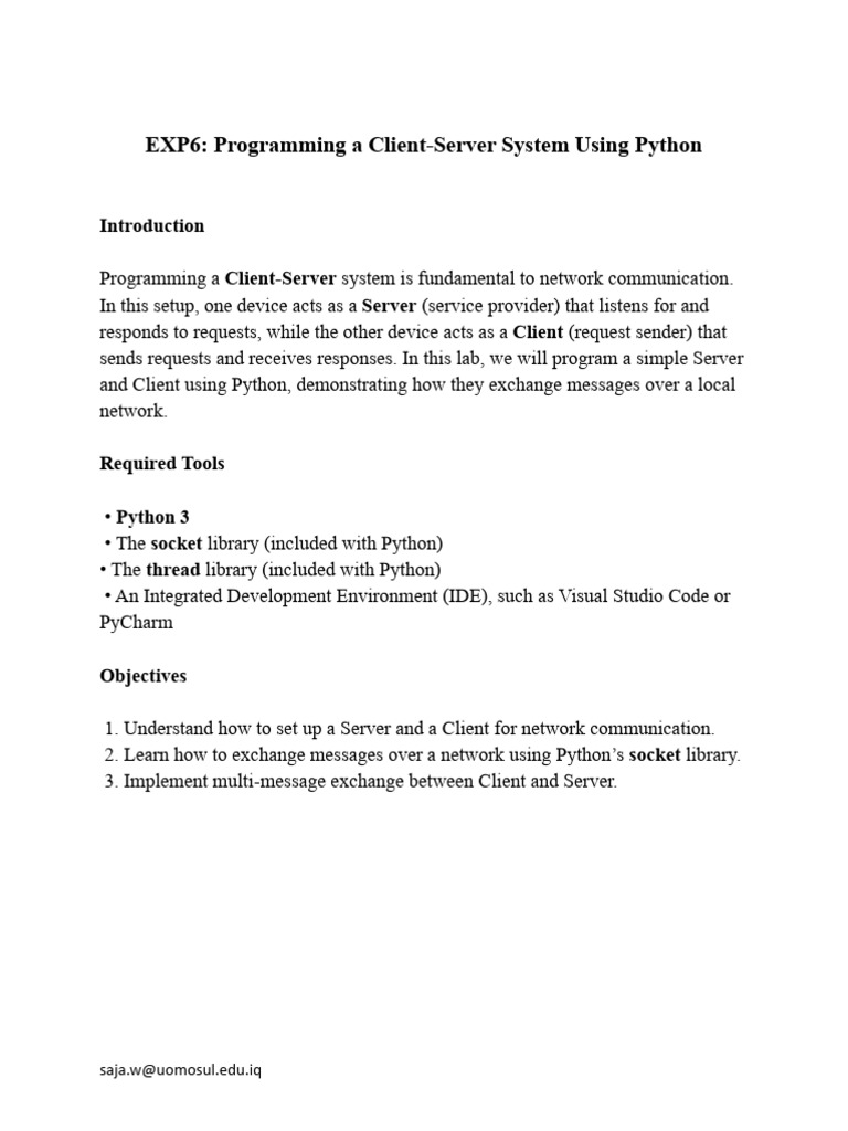 EXP6 (1) | PDF | Port (Computer Networking) | Network Socket