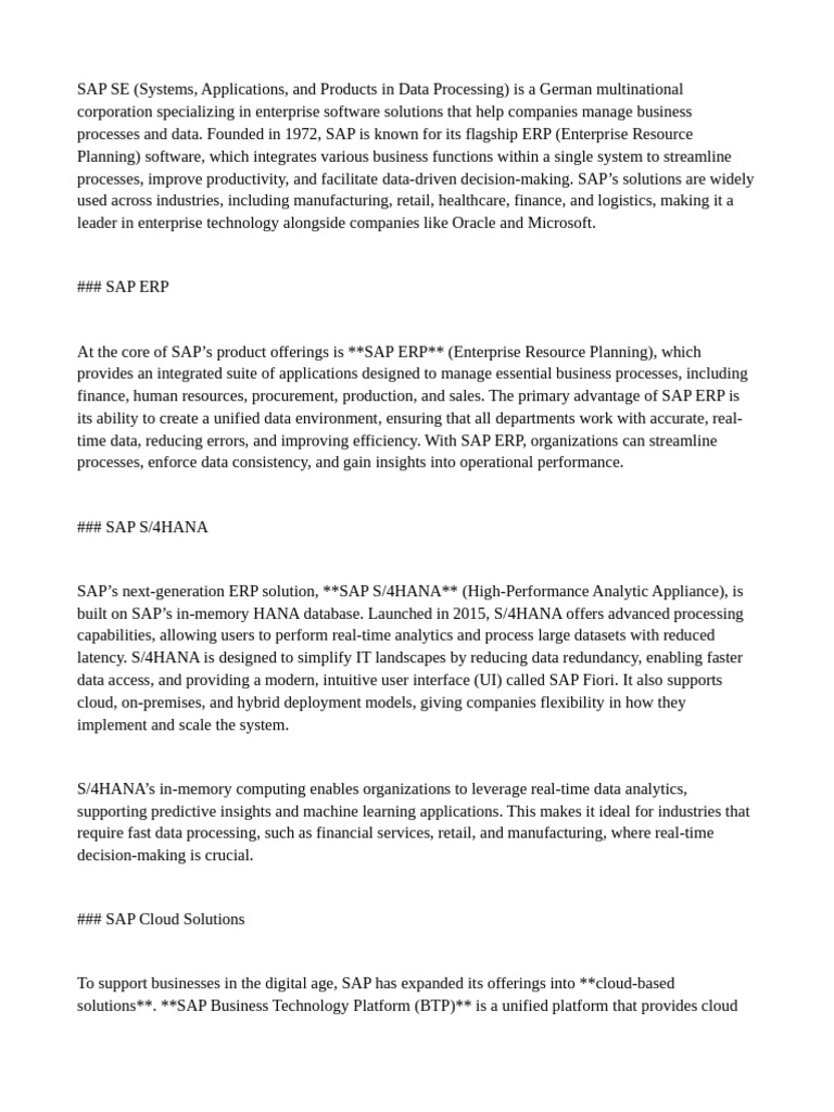 Sap Pdf Cloud Computing Business Intelligence