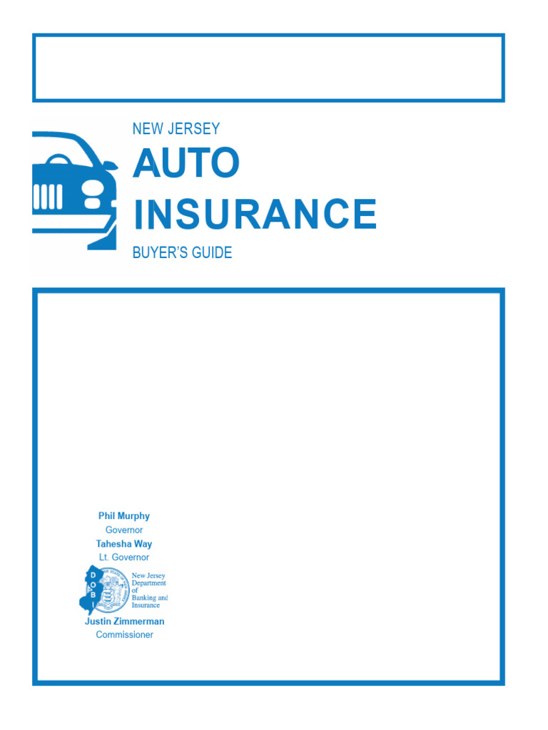 New Jersey Auto Insurance Buyers Guide A 705 | PDF | Deductible | Insurance