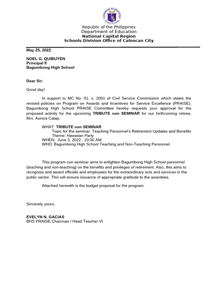 PRAISE MAM CATAP PROGRAMcon SEMINAR | PDF