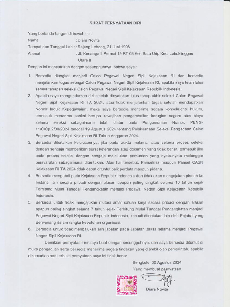 E-Materai Diri Diara Nariyo | PDF