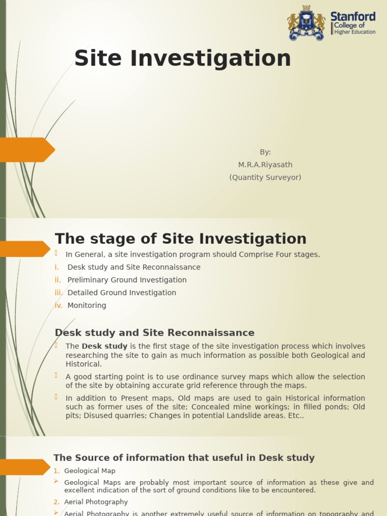 5 Site Investigation | PDF | Drilling | Drilling Rig
