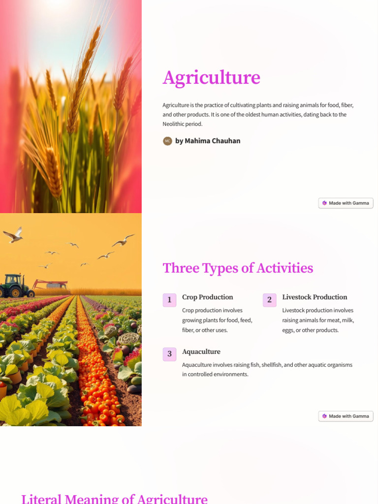 Agriculture | PDF | Agriculture | Intensive Farming