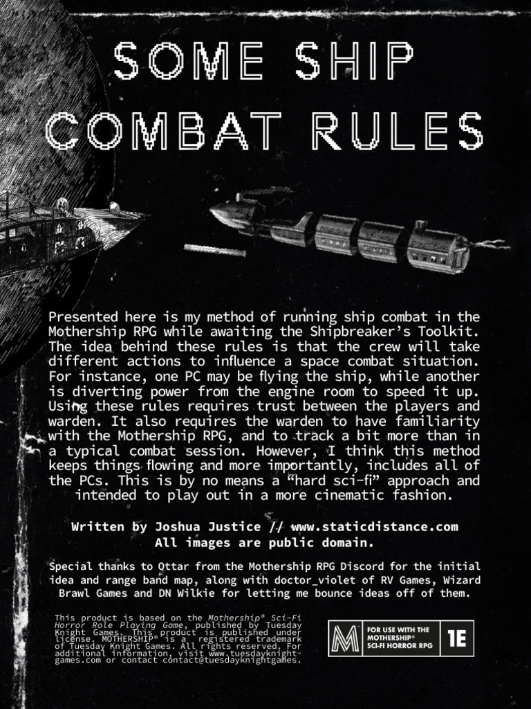 Someshipcombatrules v1.0 Darkmode | PDF | Ships