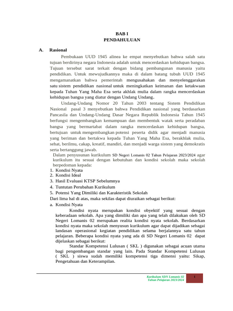 KTSP K. 13 (Bab I - Ii-Vi) | PDF | Karier & Perkembangan | Kesehatan Holistik