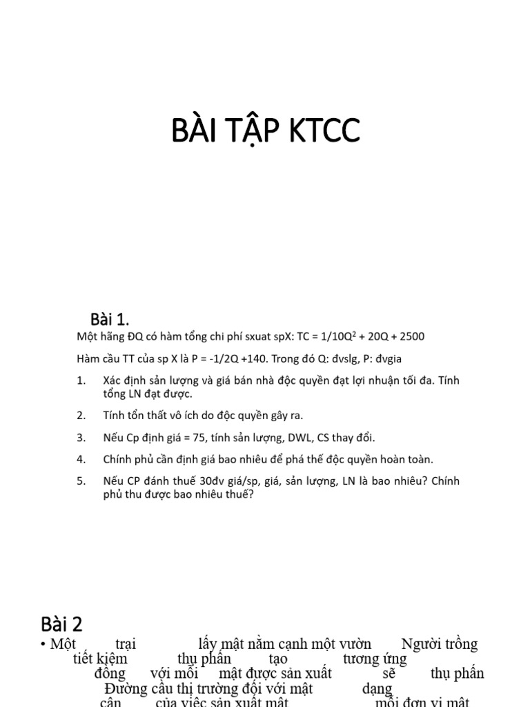 Bài Tập KTCC | PDF