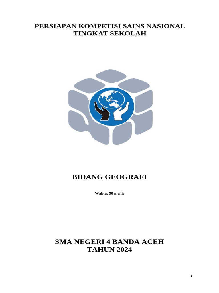 Soal Seleksi 5 Besar Ksn-S 2023-2024 | PDF