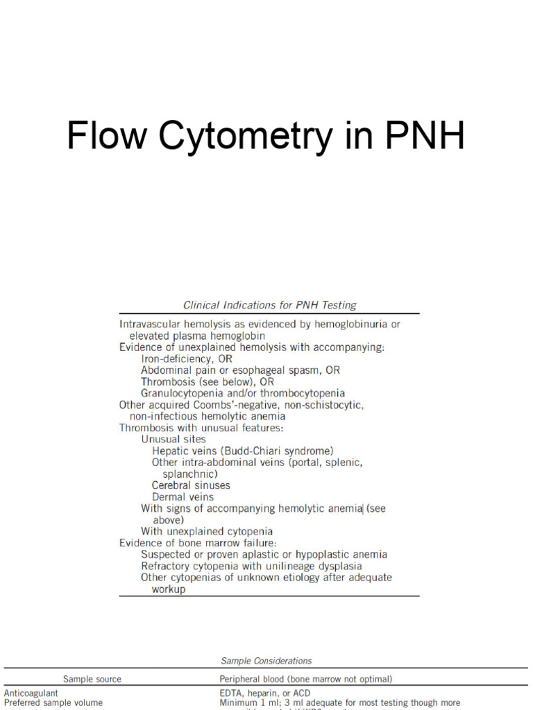 Flow Cytometry in PNH-1 | PDF | White Blood Cell | Granulocyte