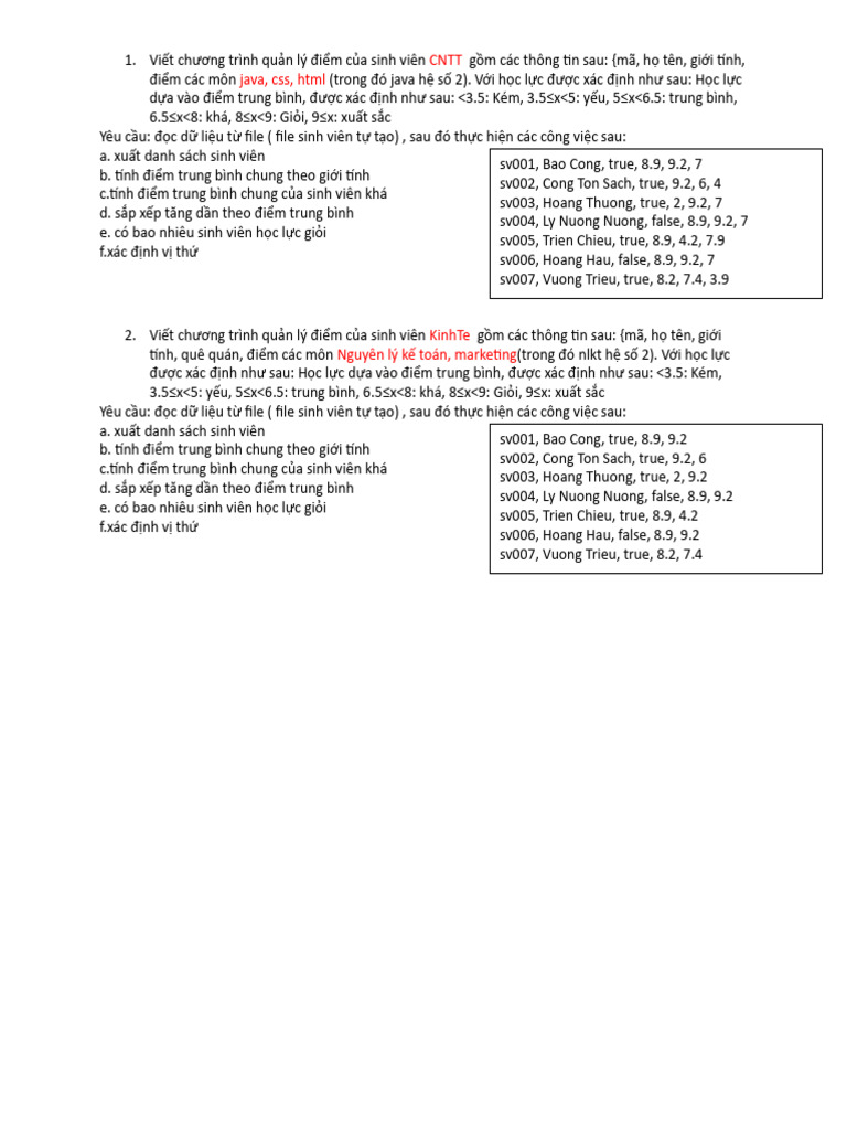 Bai Tap Thua Kê | PDF