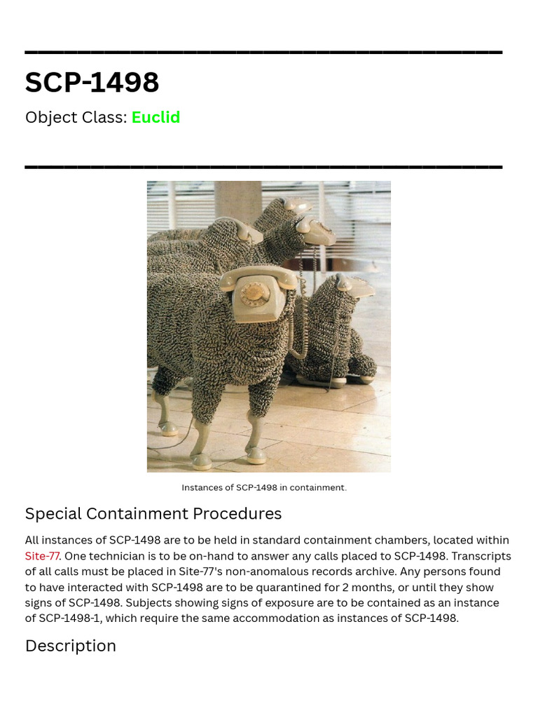 Special Containment Procedures | PDF | Foreign Language Studies | Young Adult