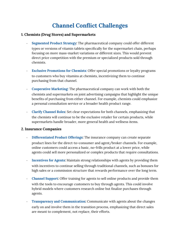 Group 1 Channel Conflict Challenges | PDF | Franchising | Pricing