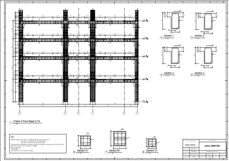 Sheet-Design of Frame 3 (Base To F4) | PDF | Building Technology ...