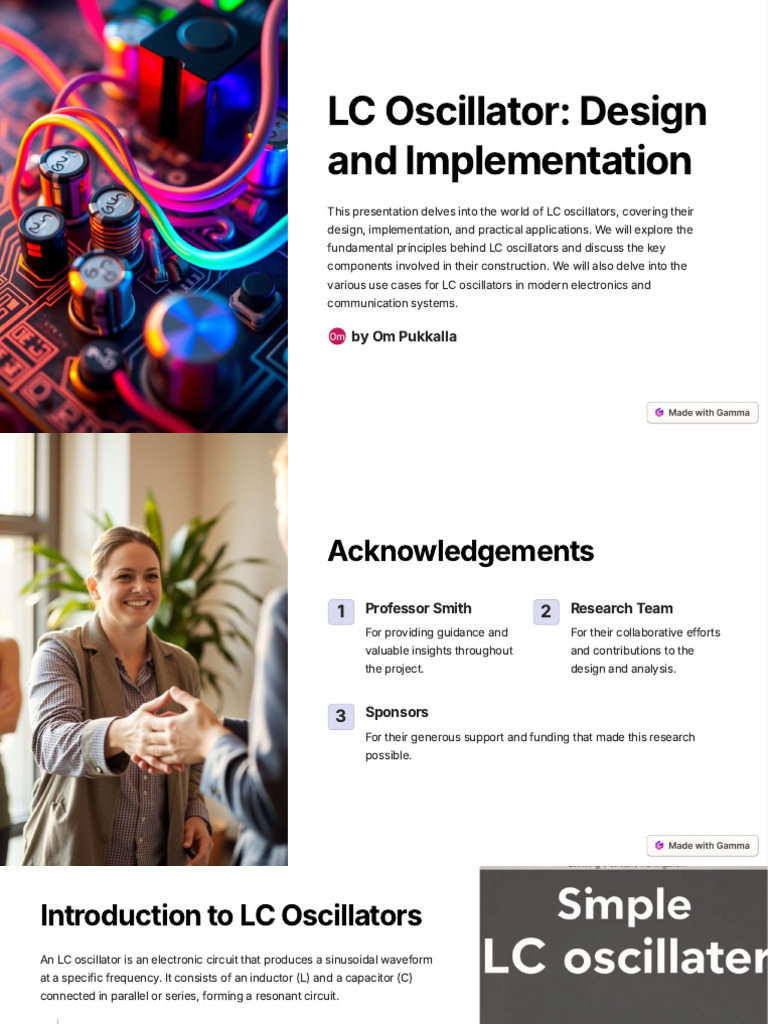 LC Oscillator Design and Implementation | PDF | Electronic Oscillator ...