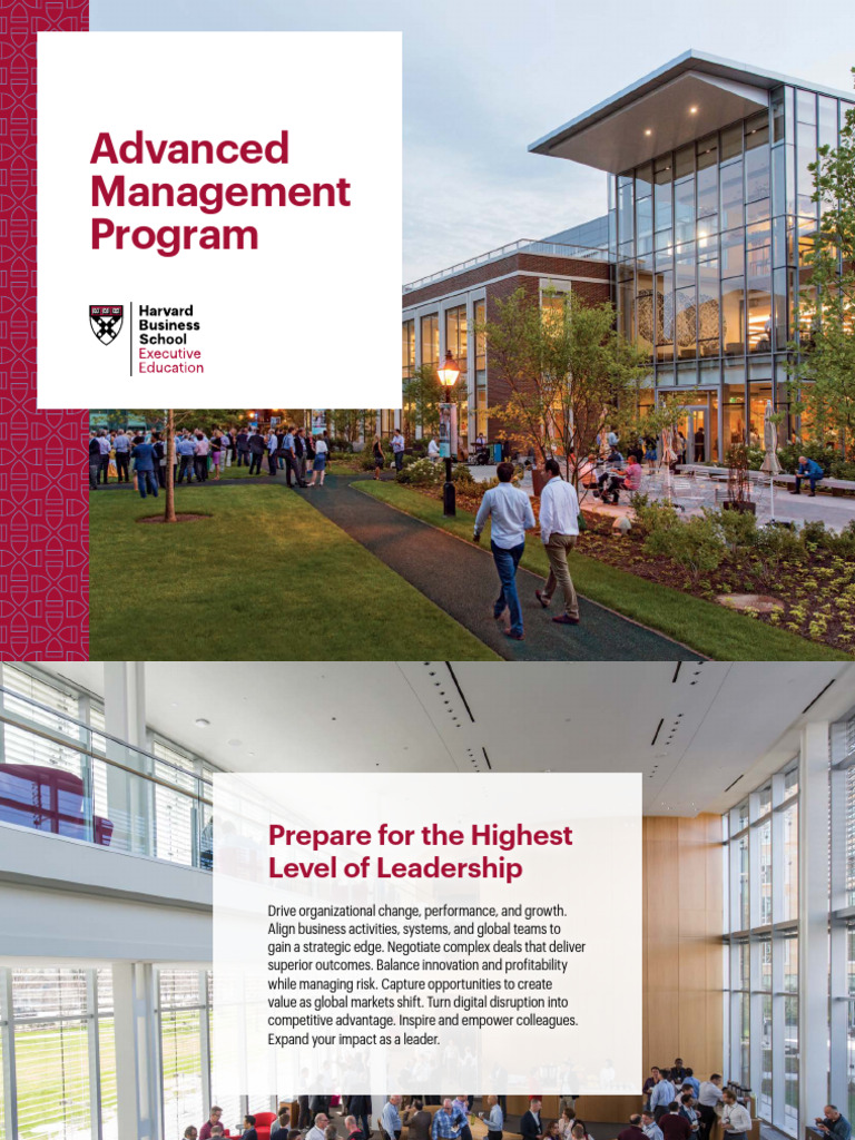 Advanced Management Program Brochure | PDF | Negotiation | Leadership