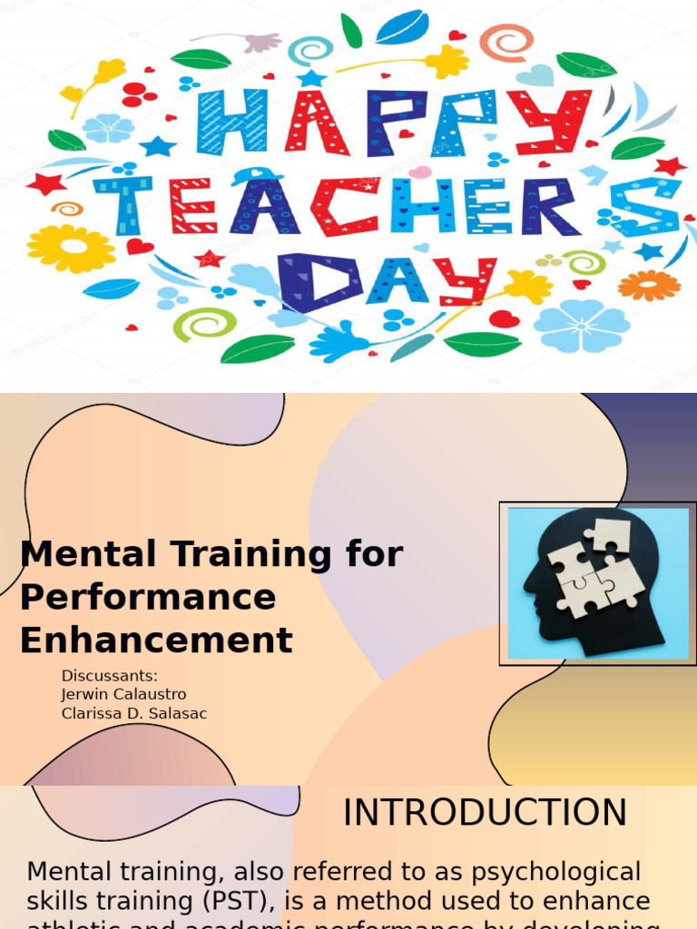 Mental Training For Performance Enhancement | PDF | Psychological ...